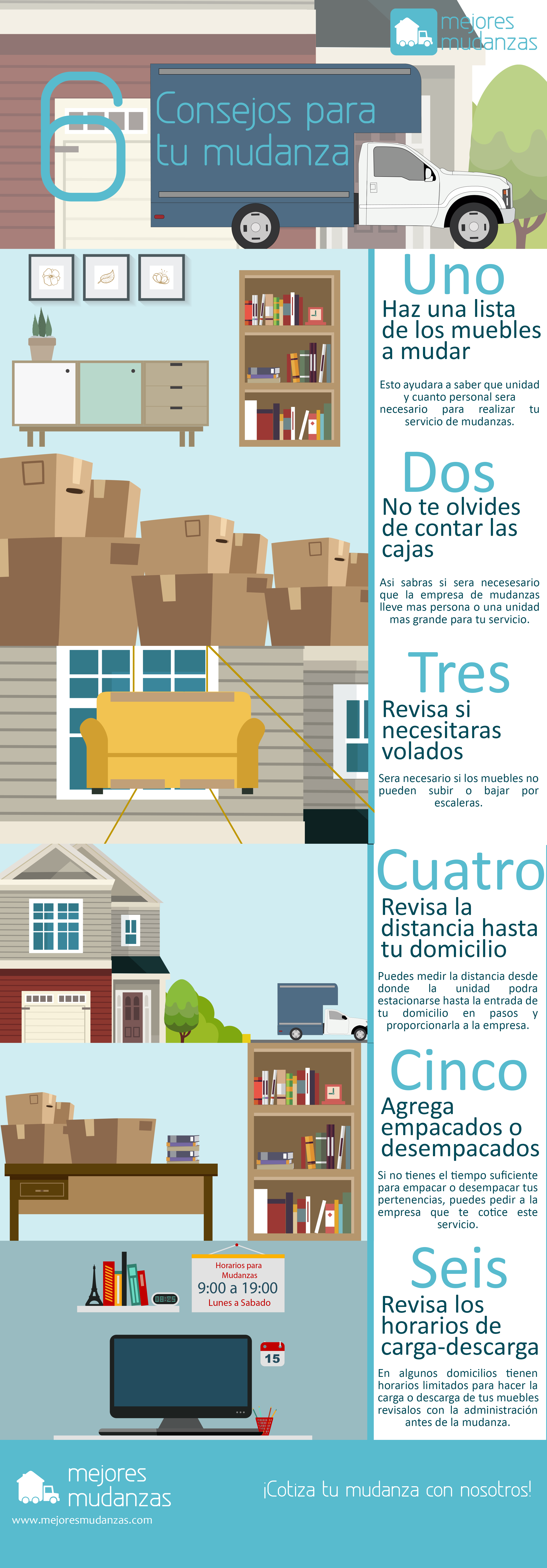 6 Consejos para tu mudanza DF (Infografía)